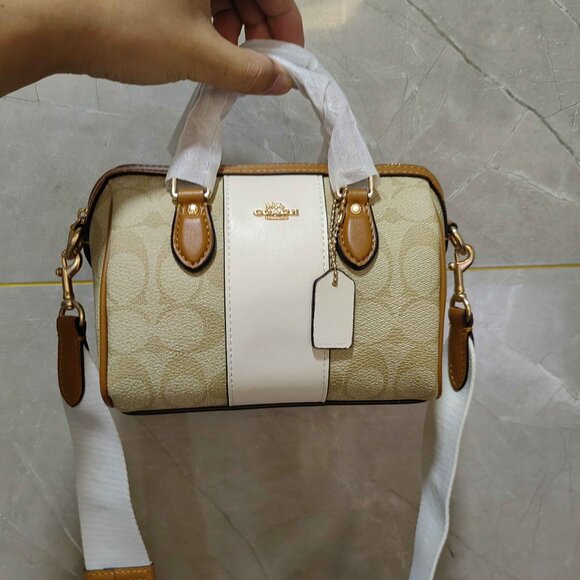 Coach | Bags | Coach Mini Rowan Crossbody In Signature Canvas With ...